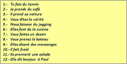 🥇 【 Les verbes irréguliers «FAIRE» «PRENDRE» «DIRE» - Francés Elemental ...