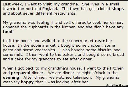 🥇 【 My small town - Inglés nivel oficial A2