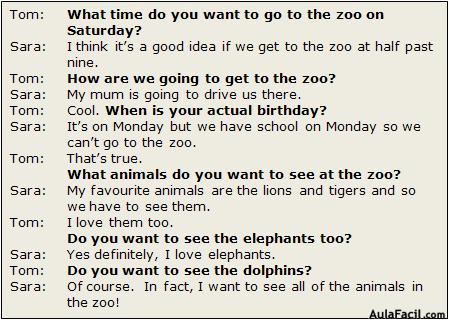 🥇 【 A day at the zoo - Inglés nivel oficial A2