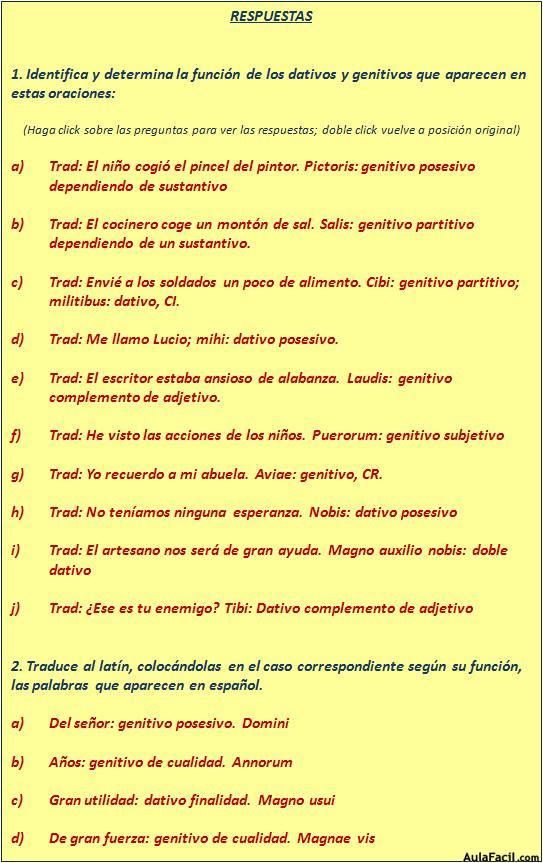 🥇 【 Usos de los Casos (2): Genitivo y Dativo - Latín II