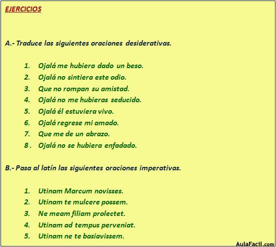 🥇 【 Oraciones Desiderativas - Latín Intermedio